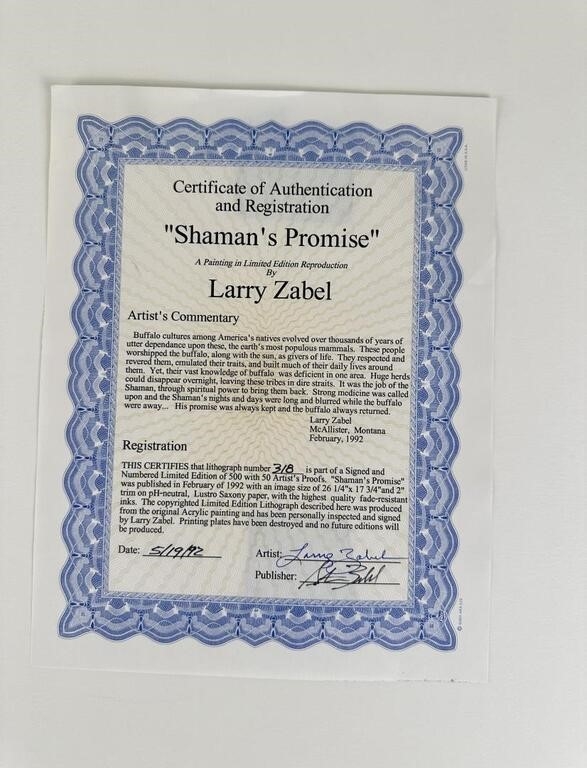 Larry Zabel | Larry Zabel Shaman's Promise Limited Print | MutualArt