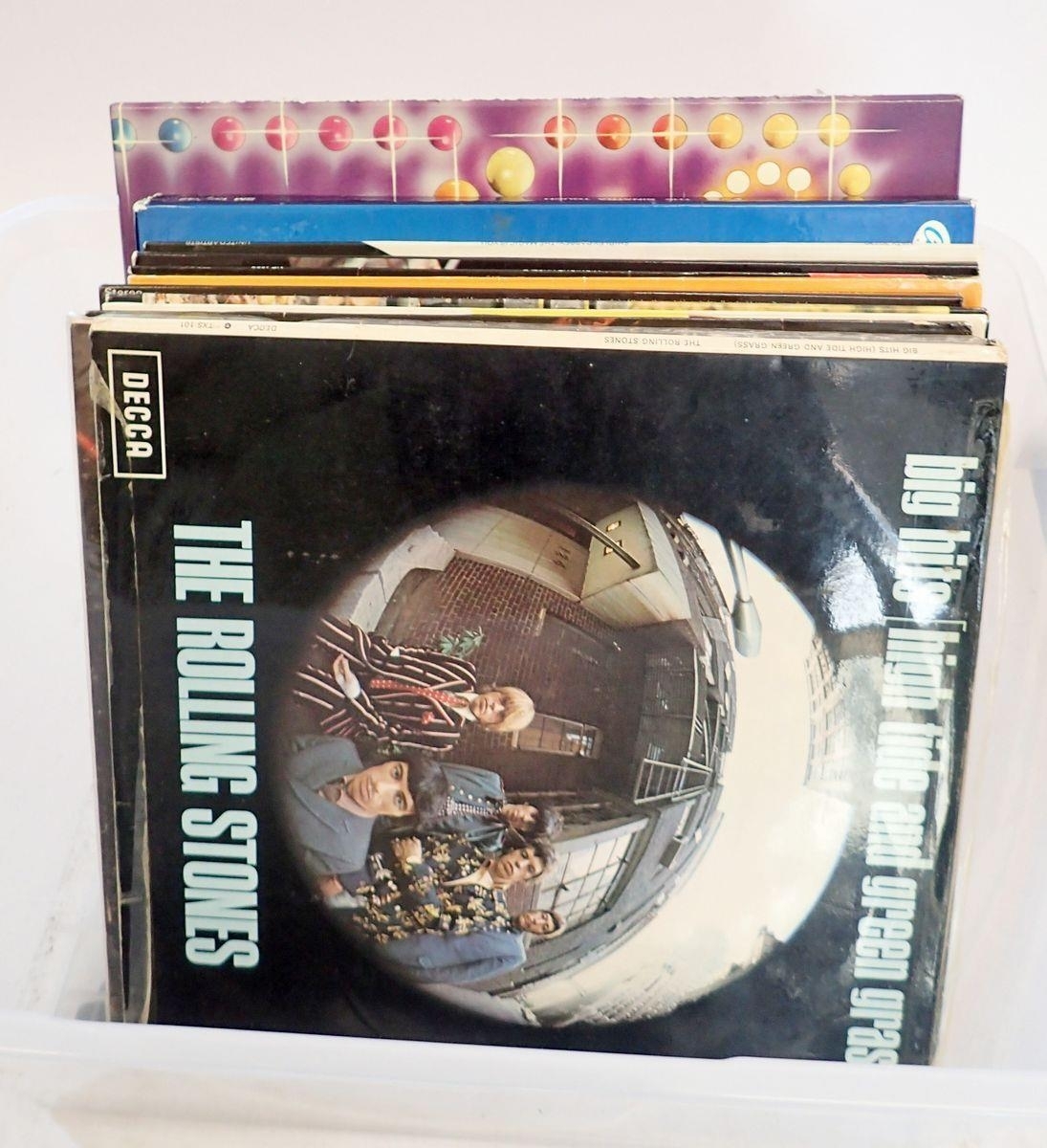 David Bowie | A box of LP records including David Bowie, Rolling Stones ...