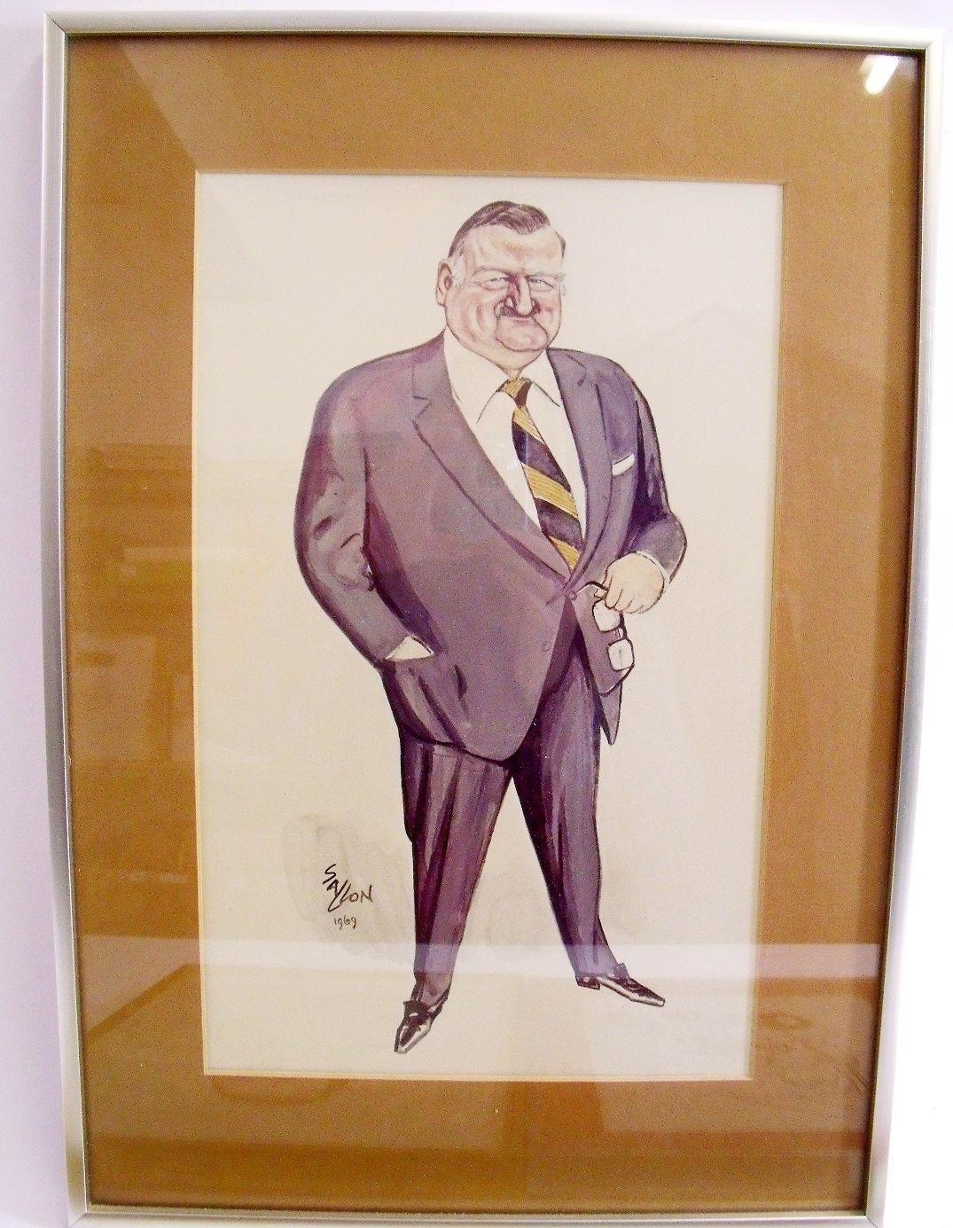 Percy Roberts | Three original caricature portraits of Percy Roberts ...