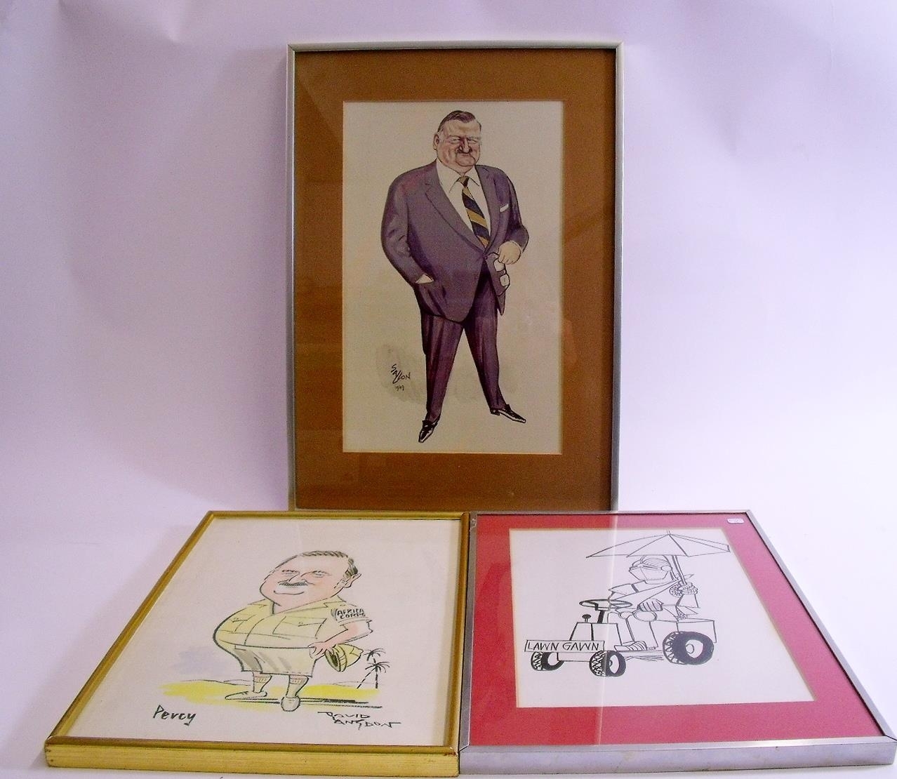 Percy Roberts | Three original caricature portraits of Percy Roberts ...