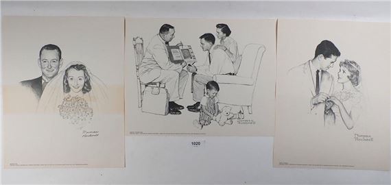 Norman Rockwell | Three by Norman Rockwell, xcm - unframed | MutualArt