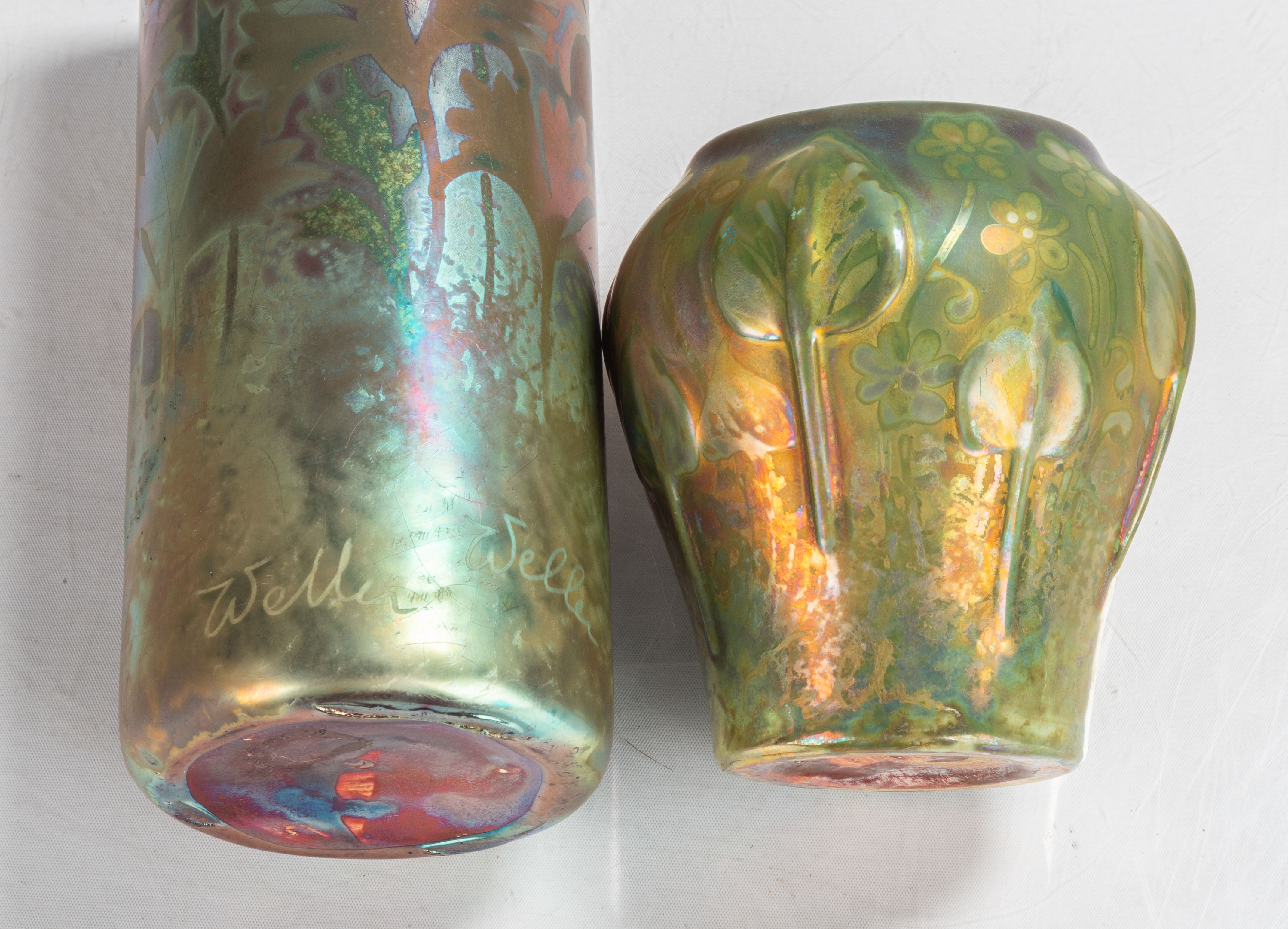 Weller Sicard | Two Weller Sicard Art Pottery Vases (Early 20th Century ...