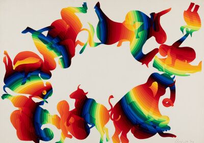 Ay-O | Rainbow Animals (1972) | MutualArt