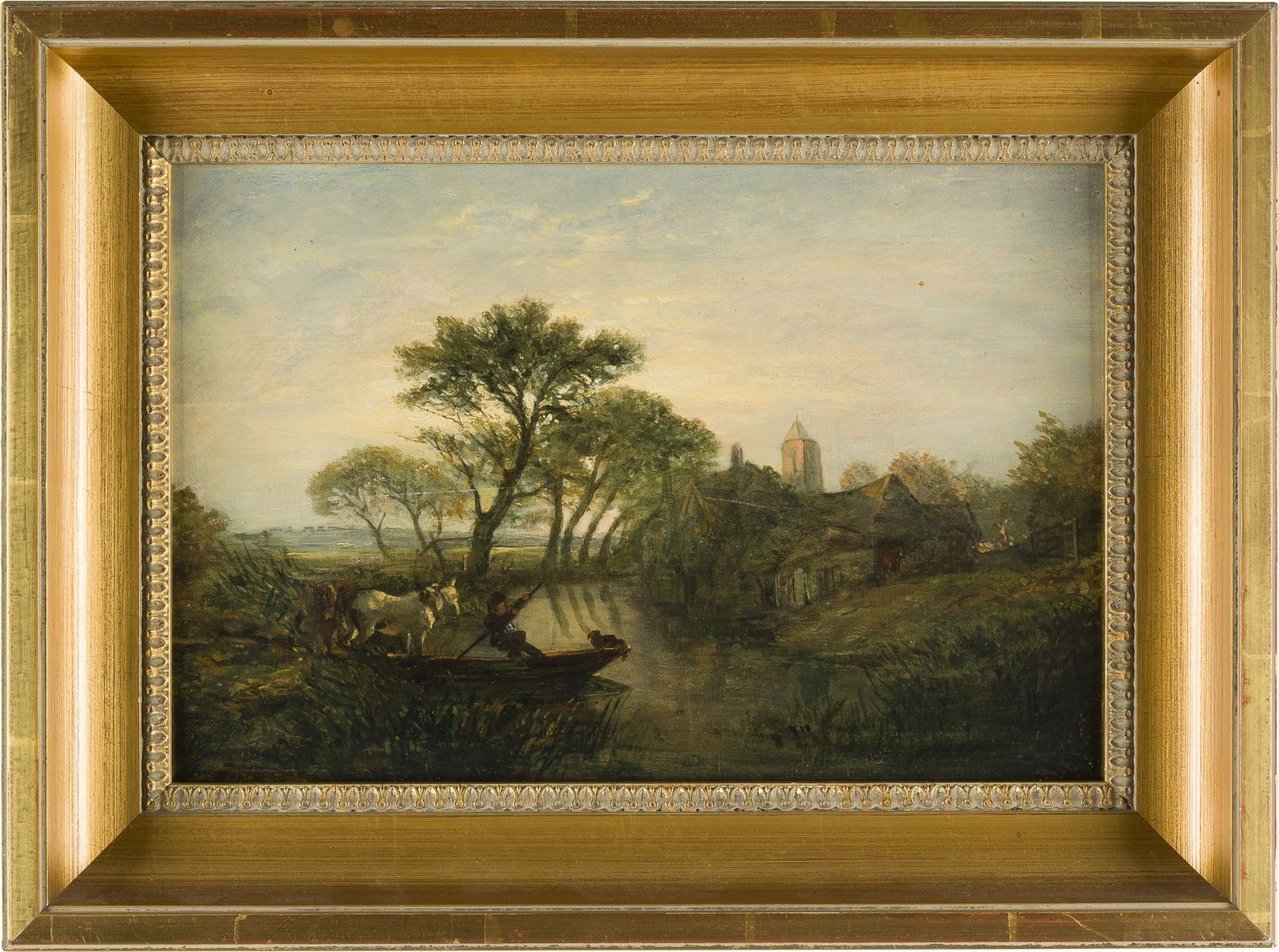 Thomas Churchyard | PAAR GEMÄLDE: FLUSSLANDSCHAFT. ZIGEUNER IN EINEM WALD | MutualArt