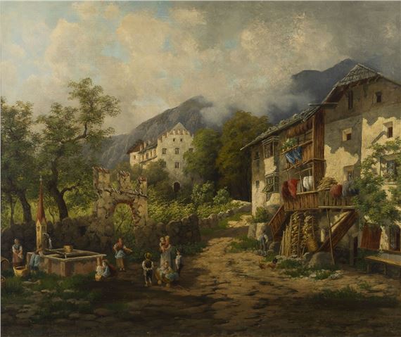 Joseph Jansen | Alpine View (1872) | MutualArt