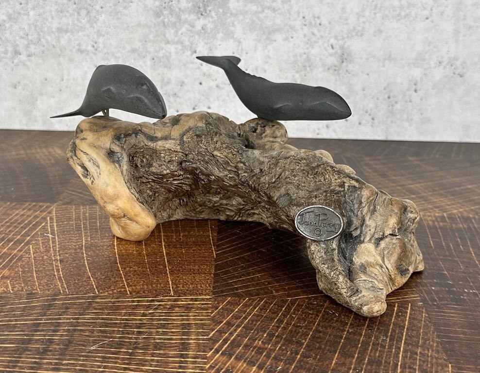 John Perry | John Perry Mid Century Whale Sculpture | MutualArt