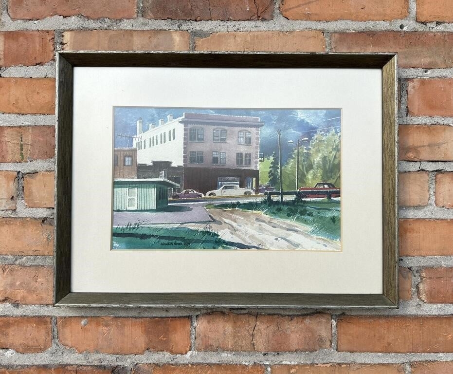 Walter Hook | Walter Hook Missoula Montana Watercolor Painting (1950 ...