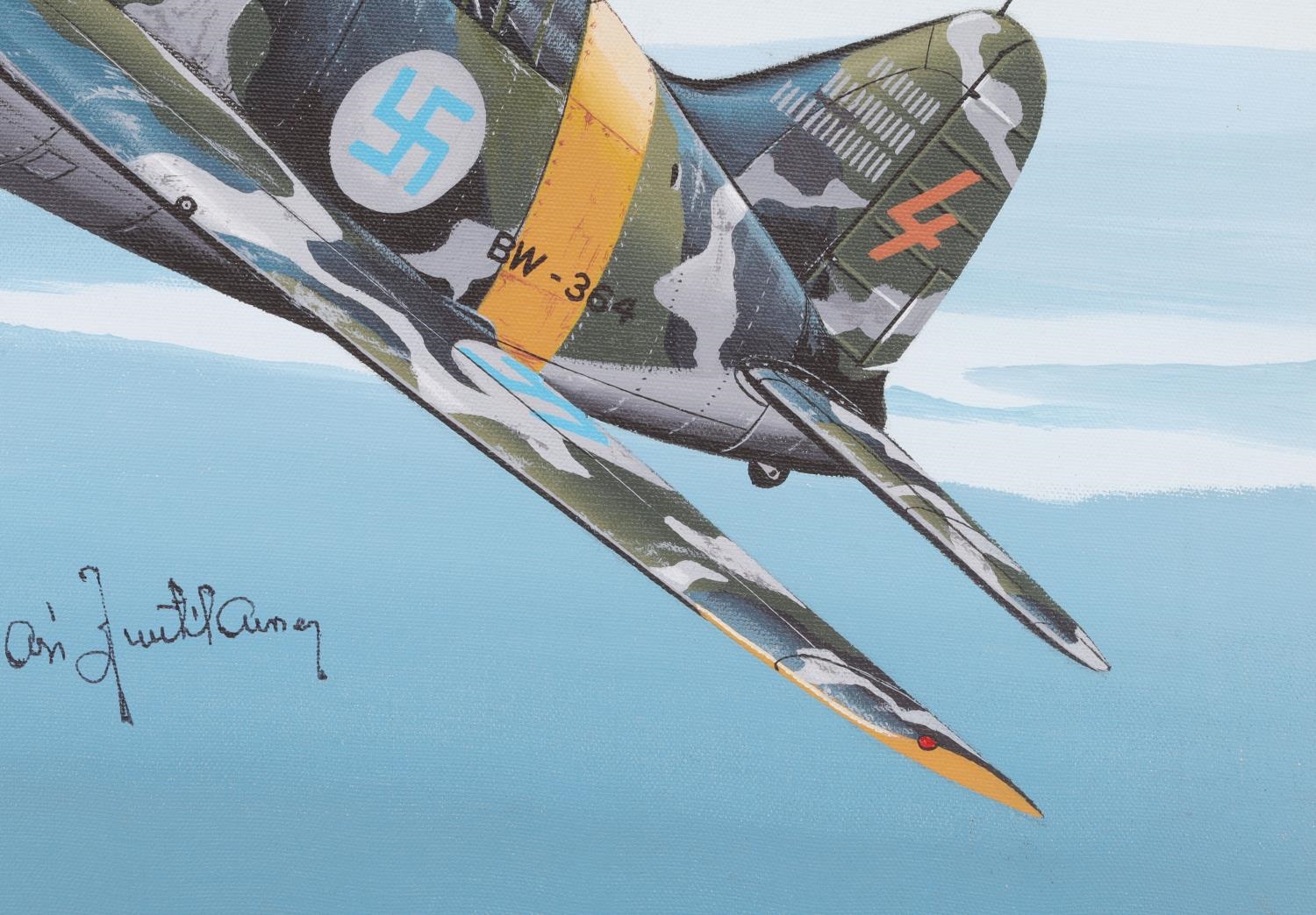 Raymond Waddey | RAY WADDEY WWII ACE JUUTILAINEN SIGNED PAINTING ...