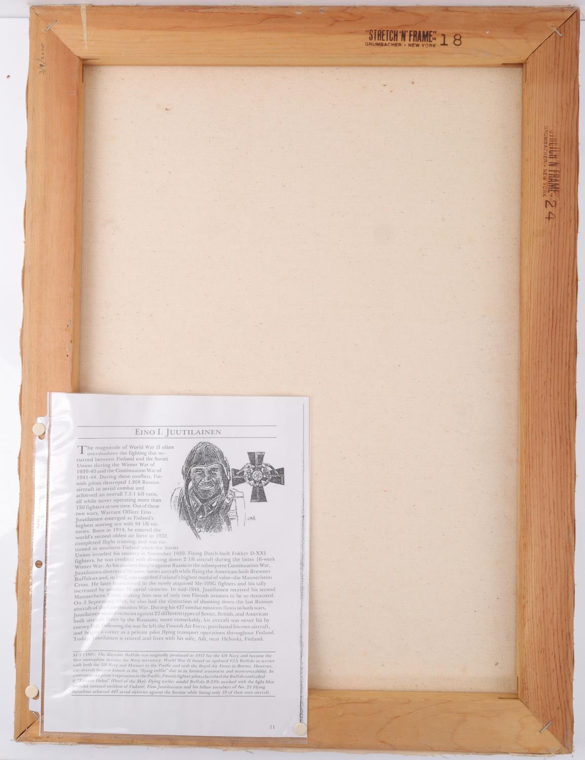 Raymond Waddey | RAY WADDEY WWII ACE JUUTILAINEN SIGNED PAINTING ...