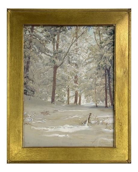 Walter Launt Palmer | WALTER LAUNT PALMER WINTER LANDSCAPE WATERCOLOR ...