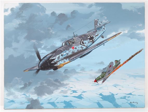Raymond Waddey | RAY WADDEY OIL PAINTING FOCKE WULF FW-190 SIGNED ...