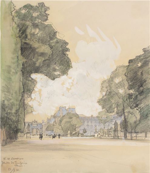 Edward Harrison Compton | Landschaft mit reißendem Bergbach (Circa 1930 ...