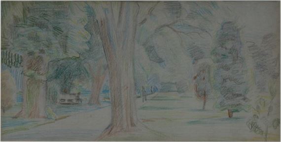 Bernard Adeney | Bernard Adeney (1878-1966) - Greenwich Park - signed ...