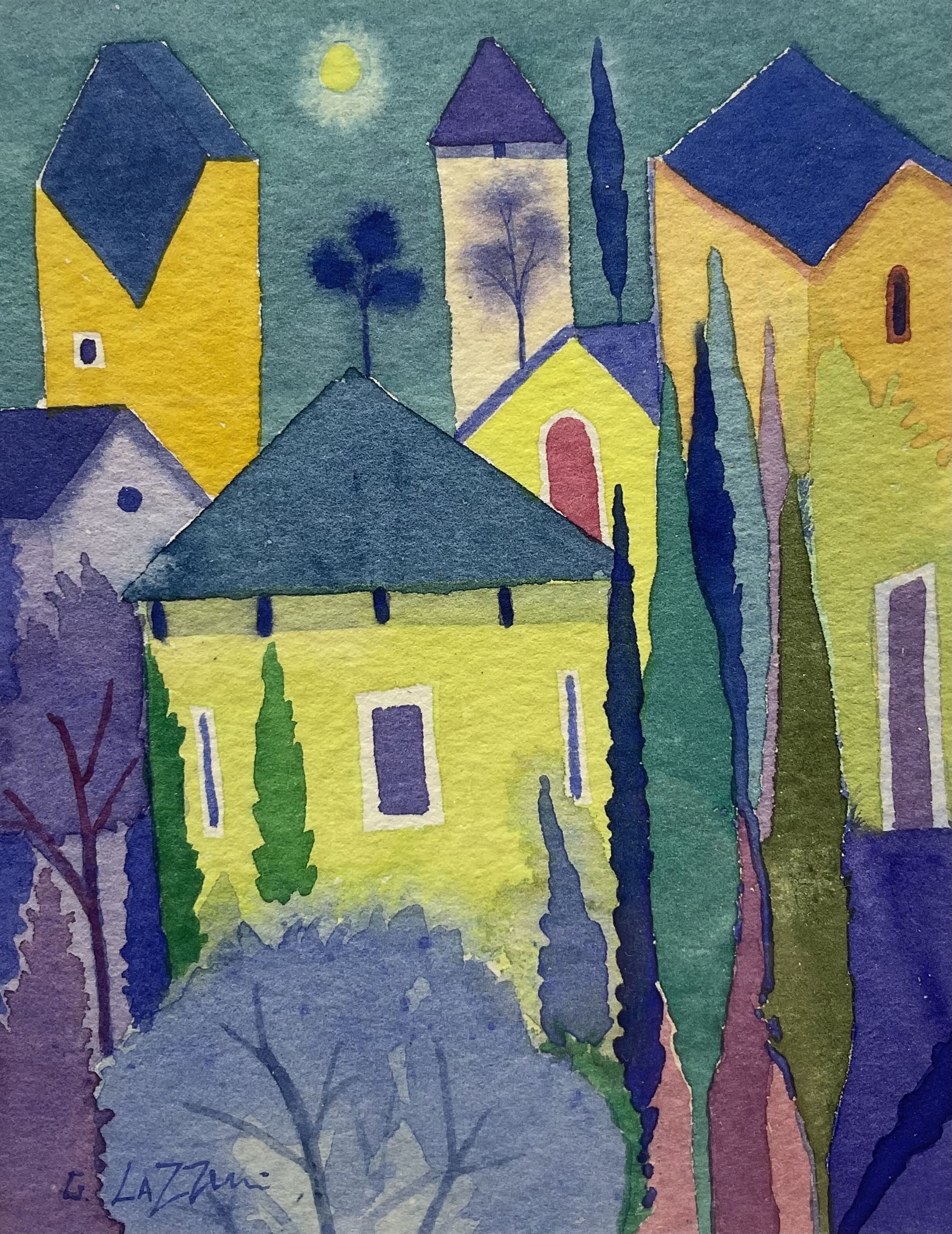 Giuliana Lazzerini | Village and the Moon | MutualArt