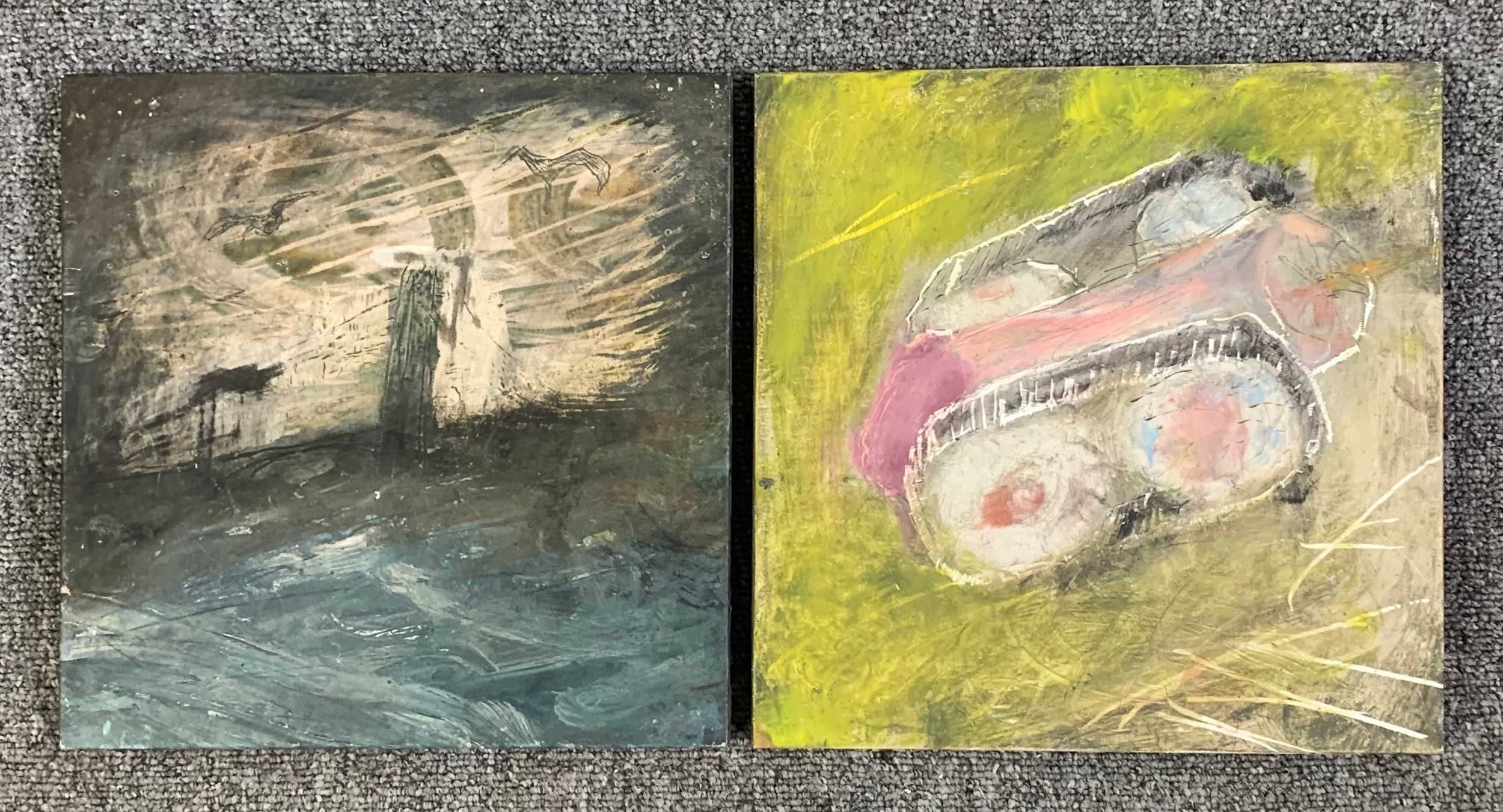 STOT21stCplanB | A pair of mixed media paintings by Harry Adams ...