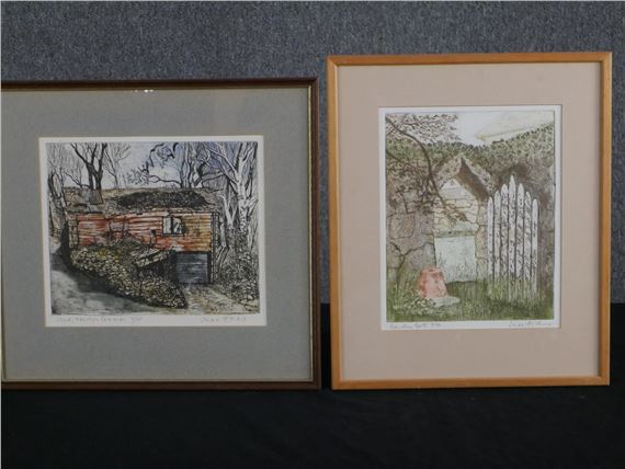 June Hicks | Two limited edition etchings | MutualArt