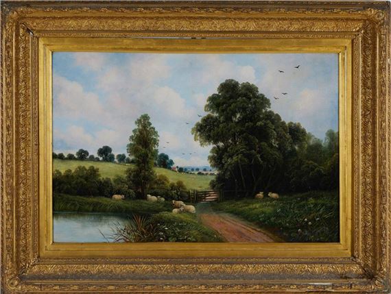E. W. Cook | COUNTRY LANDSCAPE WITH SHEEP | MutualArt
