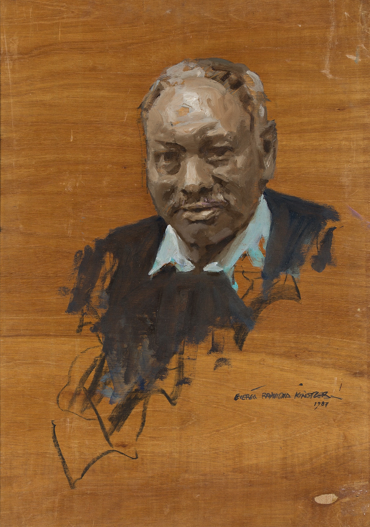 Everett Raymond Kinstler | Portrait of Jacob Lawrence (1987) | MutualArt