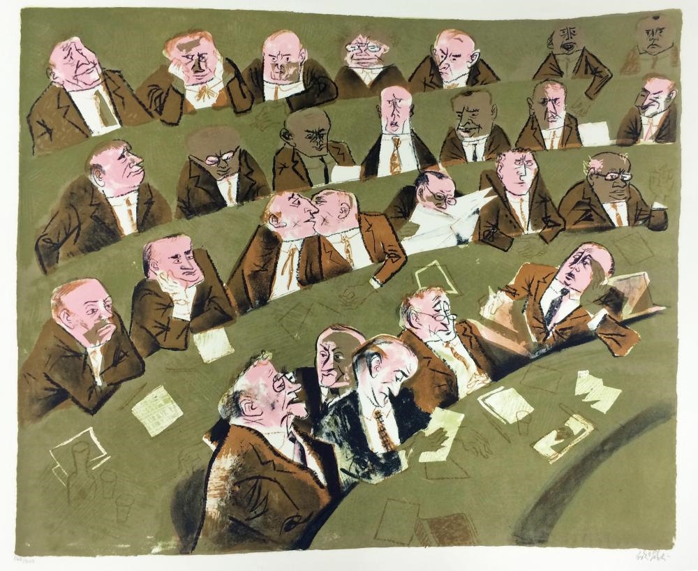 William Gropper | MEMBERS OF THE HOUSE (Circa 1965) | MutualArt