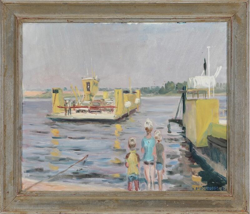 Victor Brockdorff | Børnene ved trækfærgen | MutualArt