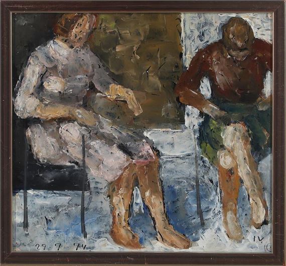 Jeppe Carl Jeppesen Vontillius | Two seated women (1927) | MutualArt