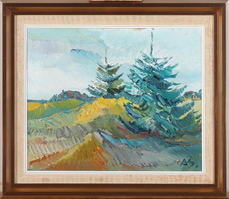 Aage Strand | Landscape with pine woods | MutualArt