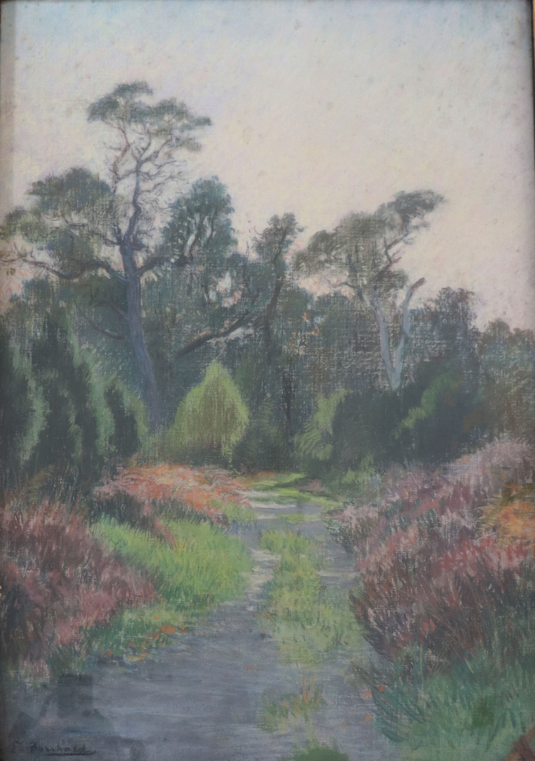 Edmond Borchard | Edmond de BORCHARD (1848-1922) Paysage Pastel sur ...