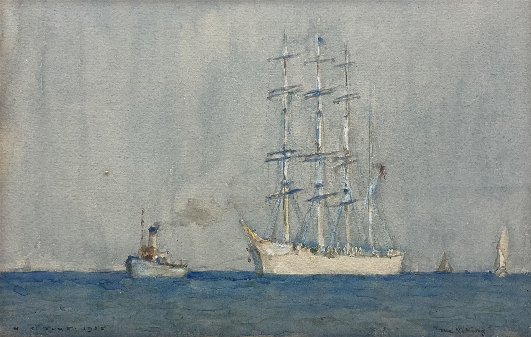 Henry Scott Tuke | Sails of Moonlight - The Clipper Ship 'Cambrian ...