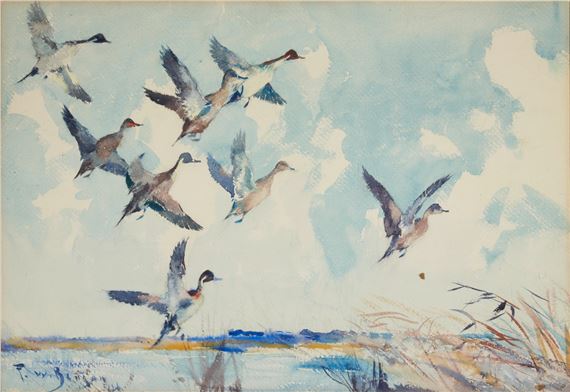 Frank Weston Benson | Towering Pintails | MutualArt