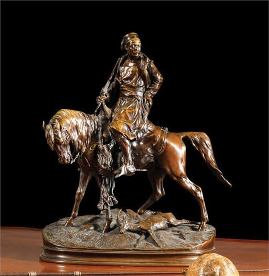 Pierre-Jules Mene | after African hunter on horseback Large sculpture ...