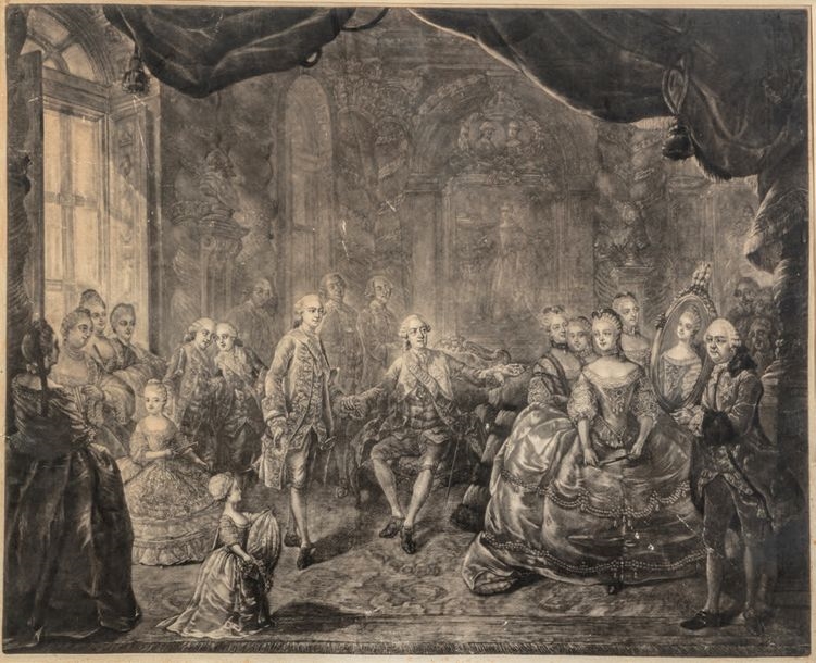 Jean-Baptiste-André Gautier d'Agoty | King Louis XV presenting the ...