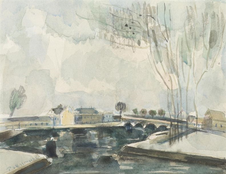 Joseph Pressmane | Canal landscape | MutualArt