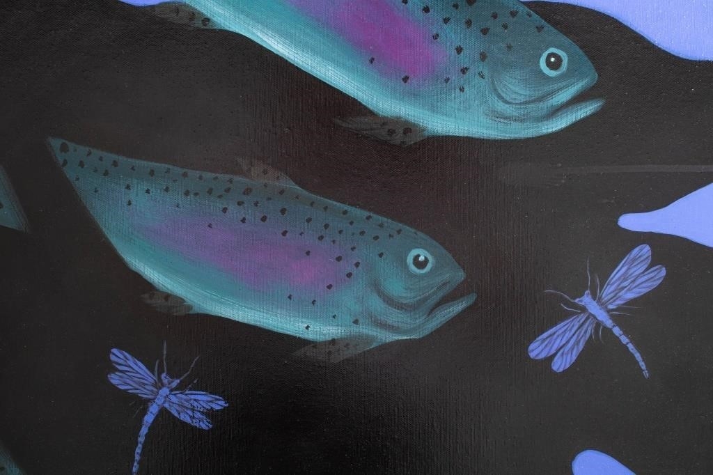 Tamara Adams | Tamara Adams Simtustus Night Fish Acrylic | MutualArt
