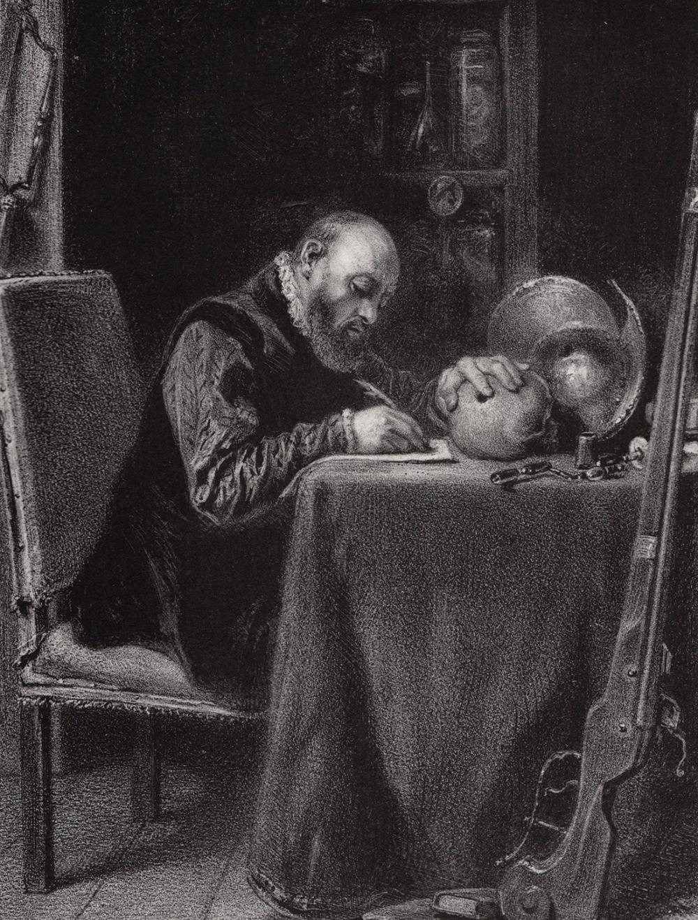 Joseph-Nicolas Robert-Fleury | SIGNED 1800s Joseph Nicolas ROBERT ...