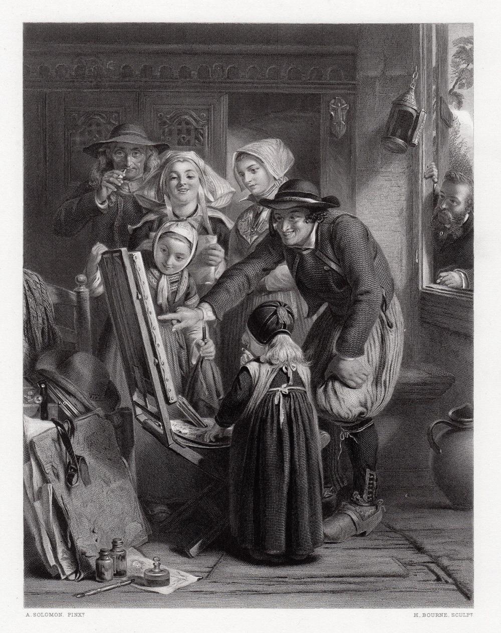 Abraham Solomon | Abraham Solomon 1867 engraving Art Critics in ...
