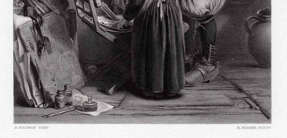 Abraham Solomon | Abraham Solomon 1867 engraving Art Critics in ...
