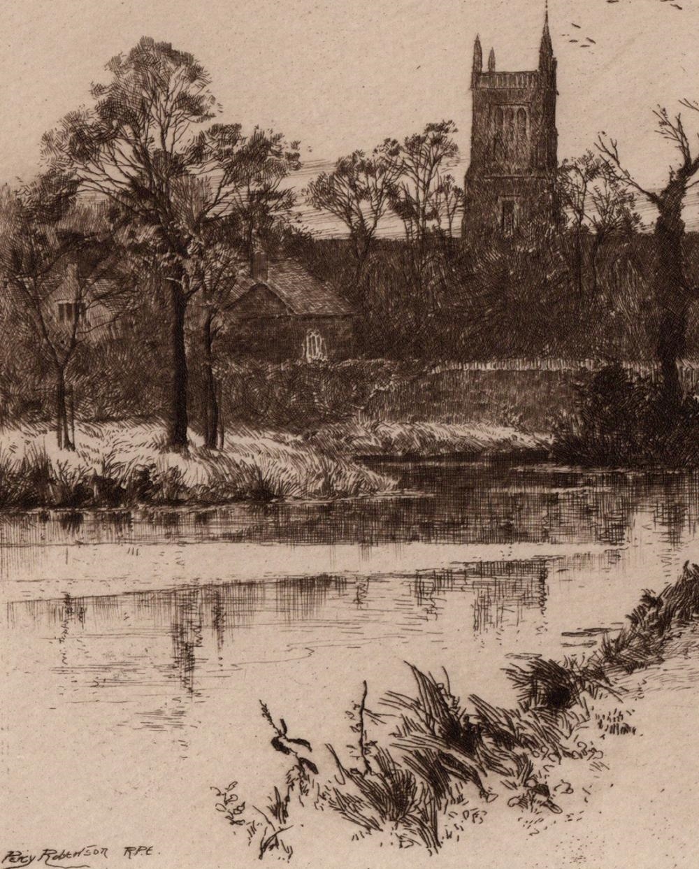 Percy Robertson | Percy Robertson ORIGINAL Etching Winchester College ...