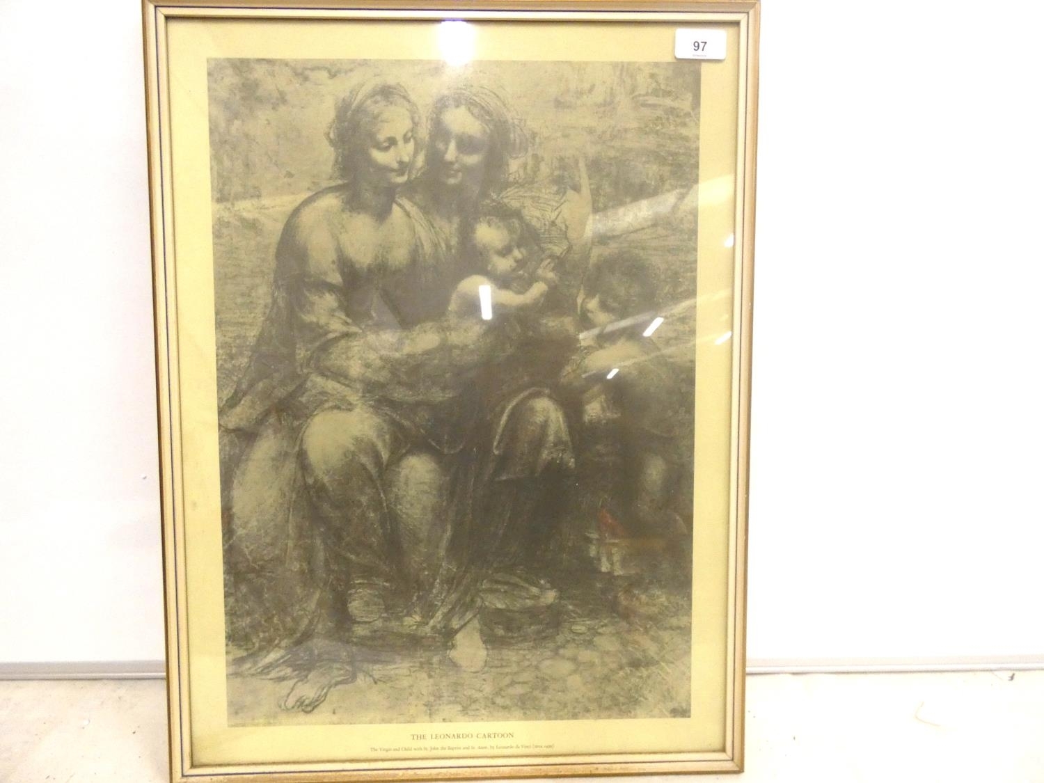 Leonardo da Vinci | Leonardo Da Vinci print The Leonardo Cartoon (after ...