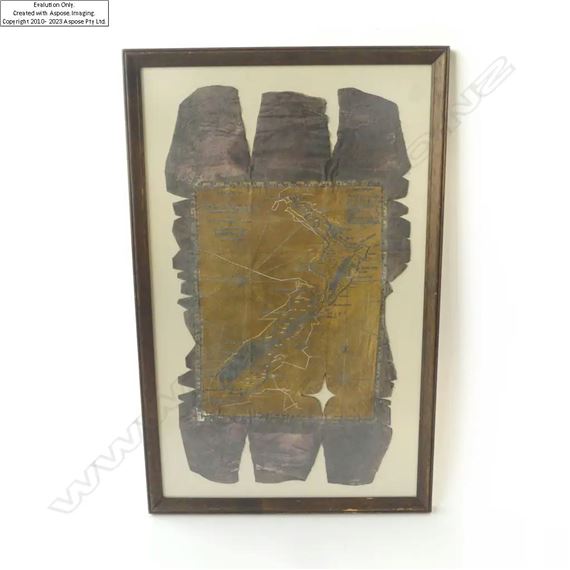 James Cook | FRAMED VINTAGE CAPT. JAMES COOK MAP of NEW ZEALAND on ...