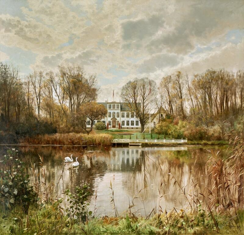 Peder Mork Monsted | Paysage de Villeneuve (1886) | MutualArt