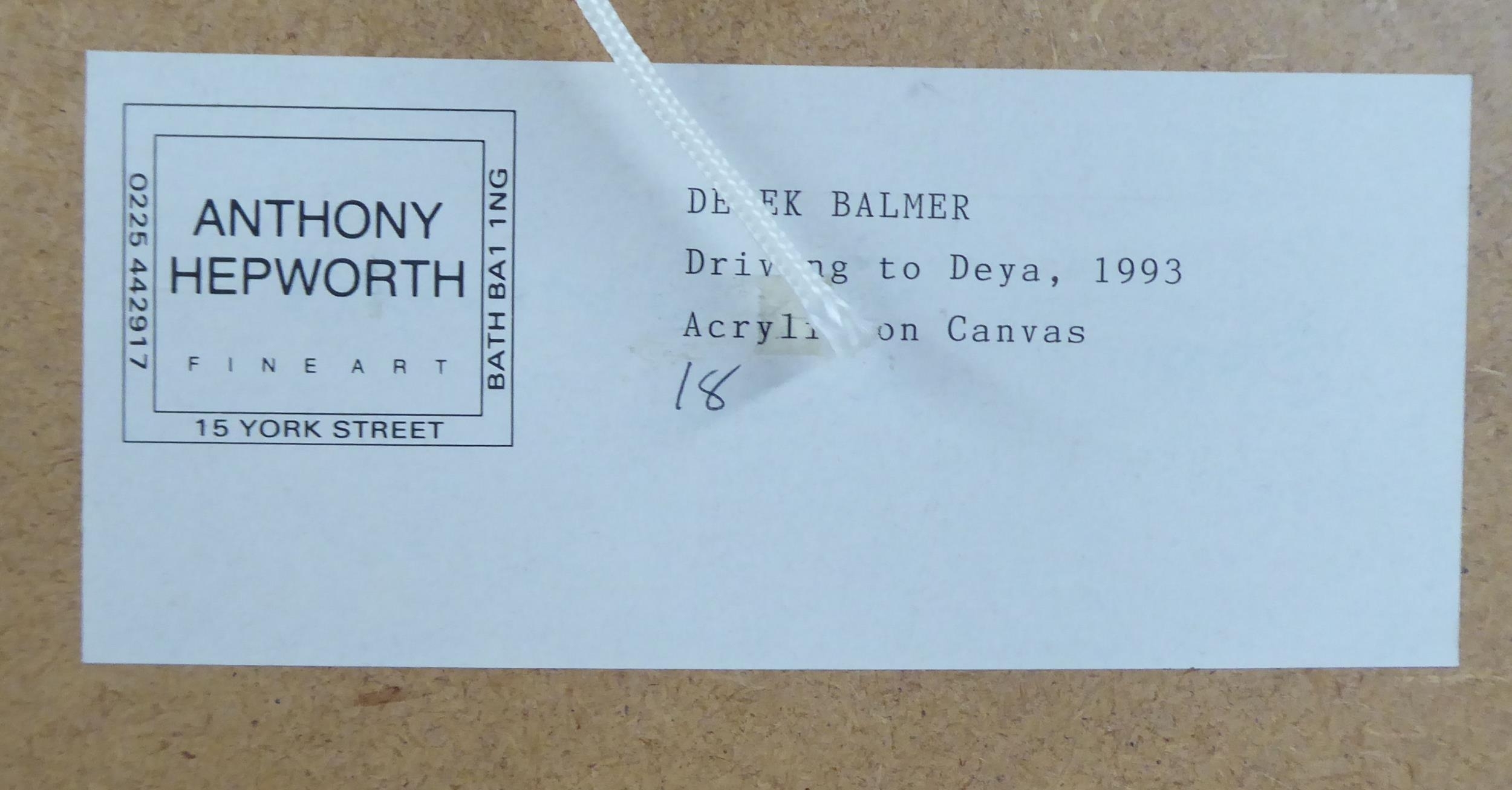 Derek Balmer | Driving to Deya (1993) | MutualArt
