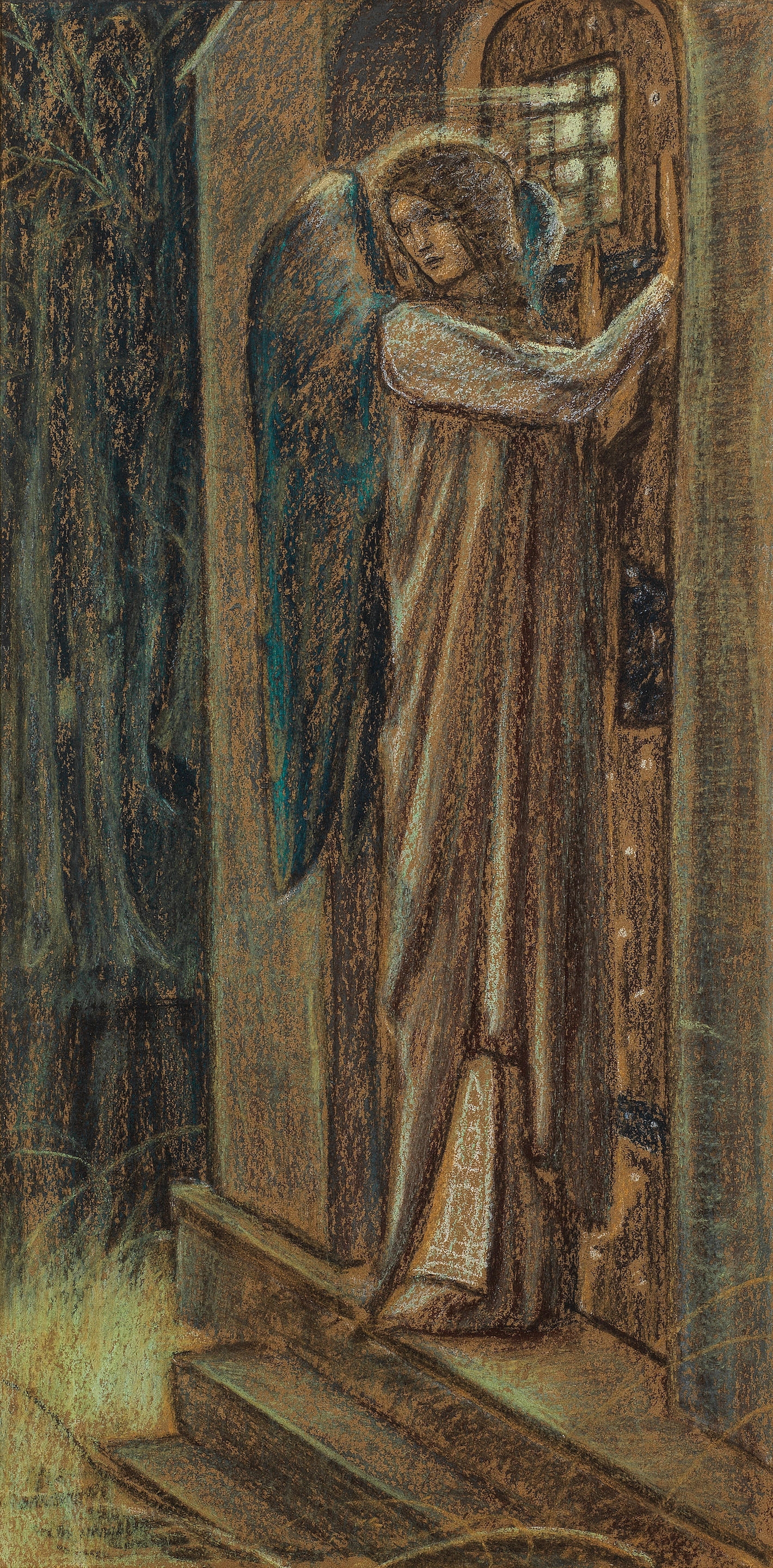 Edward Burne-Jones | The Forbidding Angel (Circa 1894) | MutualArt