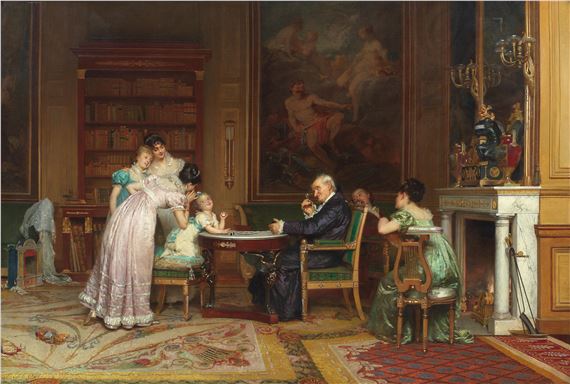 Louis-Emile Adan | Fireside games | MutualArt