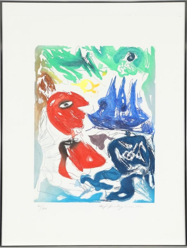 Carl-Henning Pedersen | To figurkompositioner (1994) | MutualArt