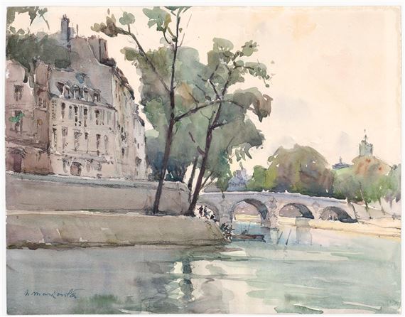 Nicolas Markovitch | Nicolas Markovitch Signed Original Watercolor ...