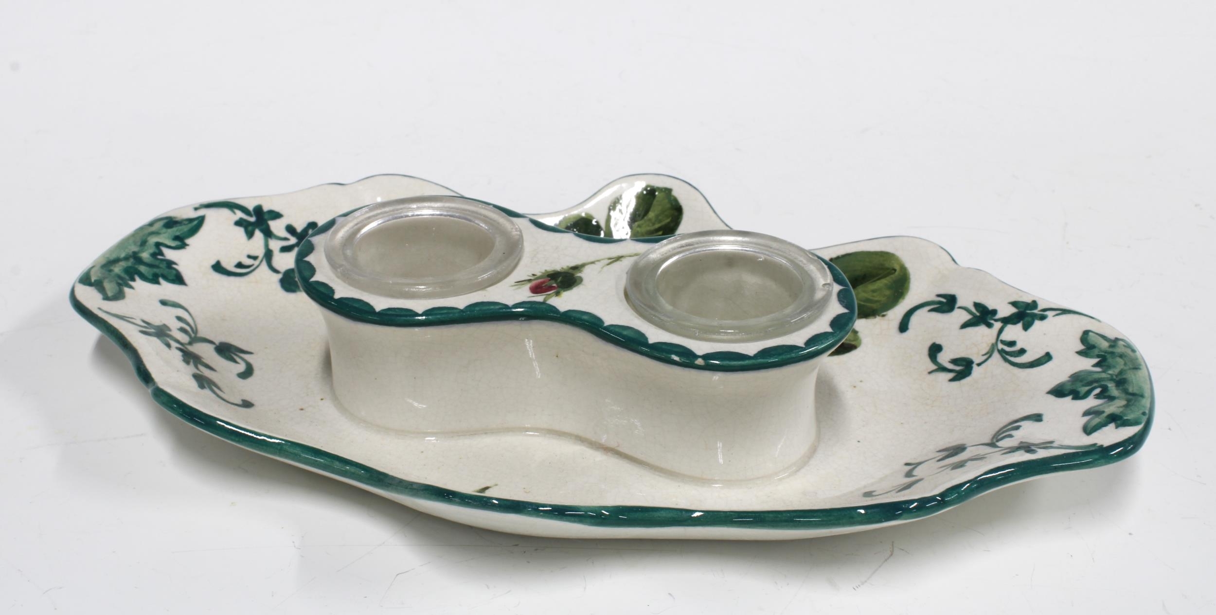 Thomas Goode | Wemyss pottery desk inkstand with cabbage roses pattern ...