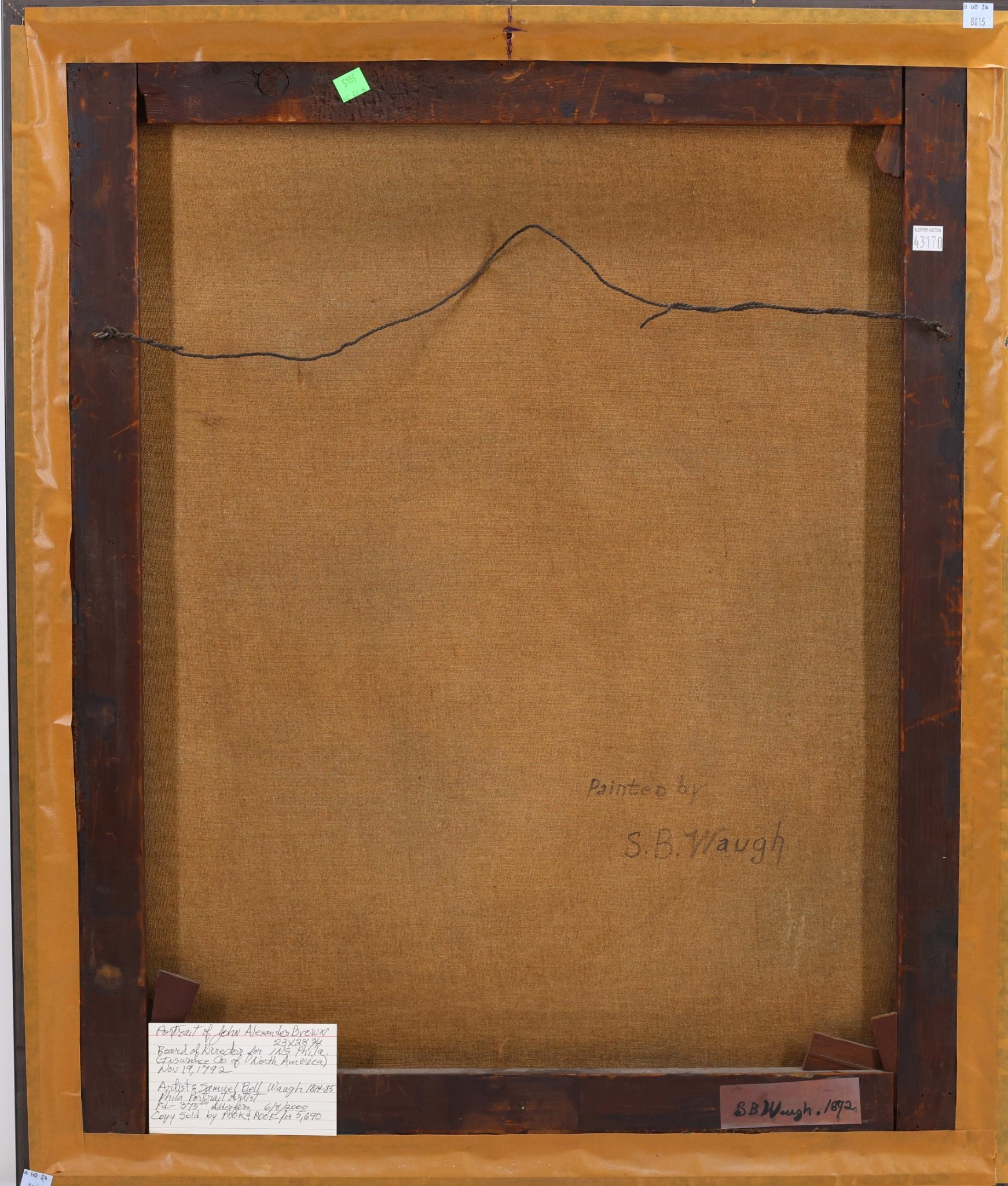 Samuel Bell Waugh | Portrait of John Alexander Brown | MutualArt