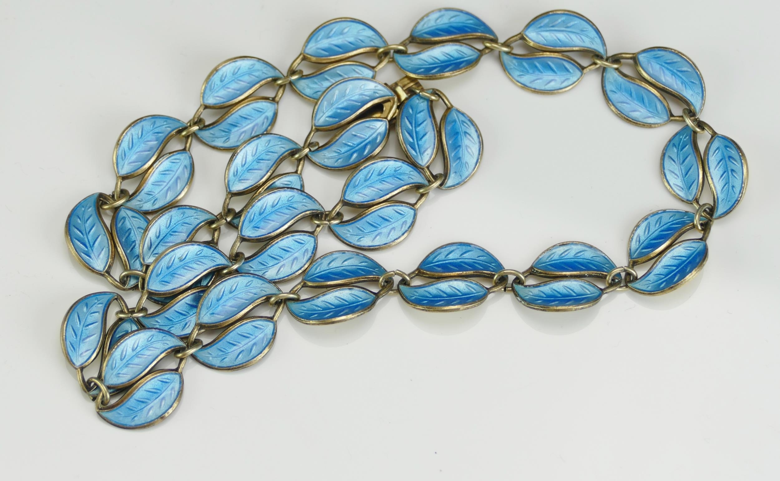 David Anderson | A David Anderson Silver Gilt and Enamel Leaf Pattern ...