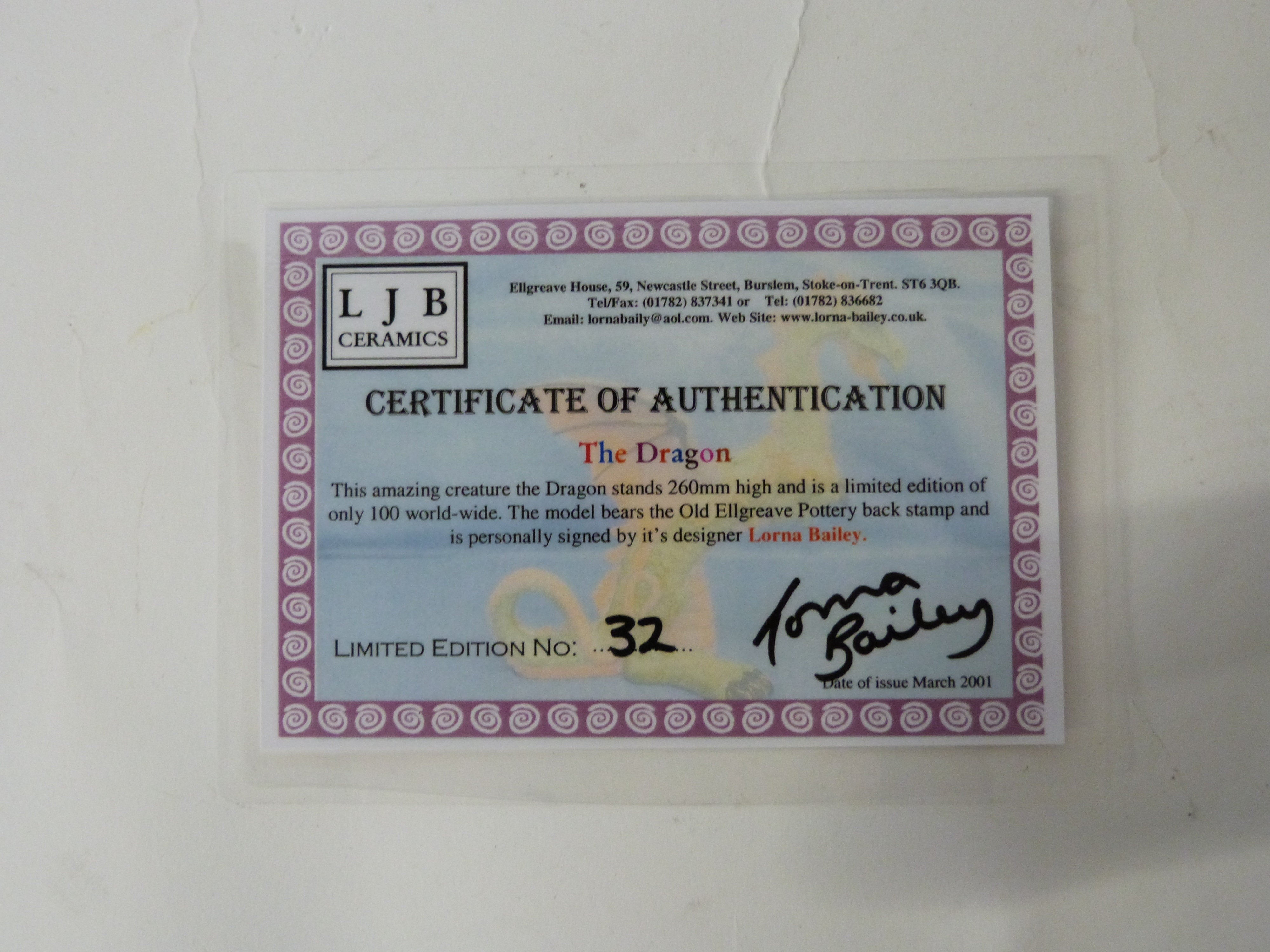 Lorna Bailey | A Lorna Bailey Ceramics model of a dragon | MutualArt