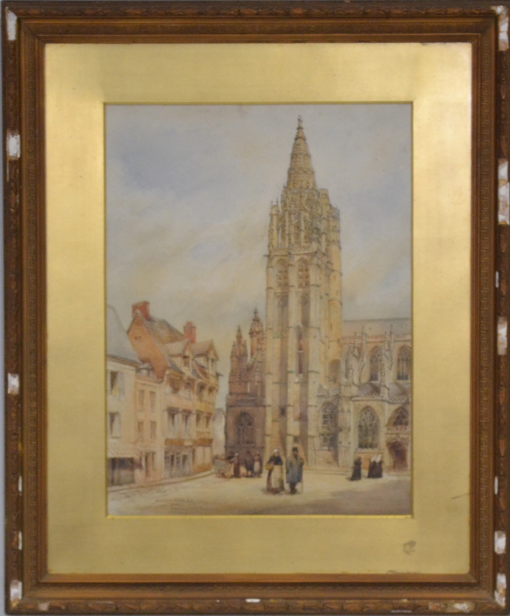 Harry Morley | Figures by a cathedral, | MutualArt
